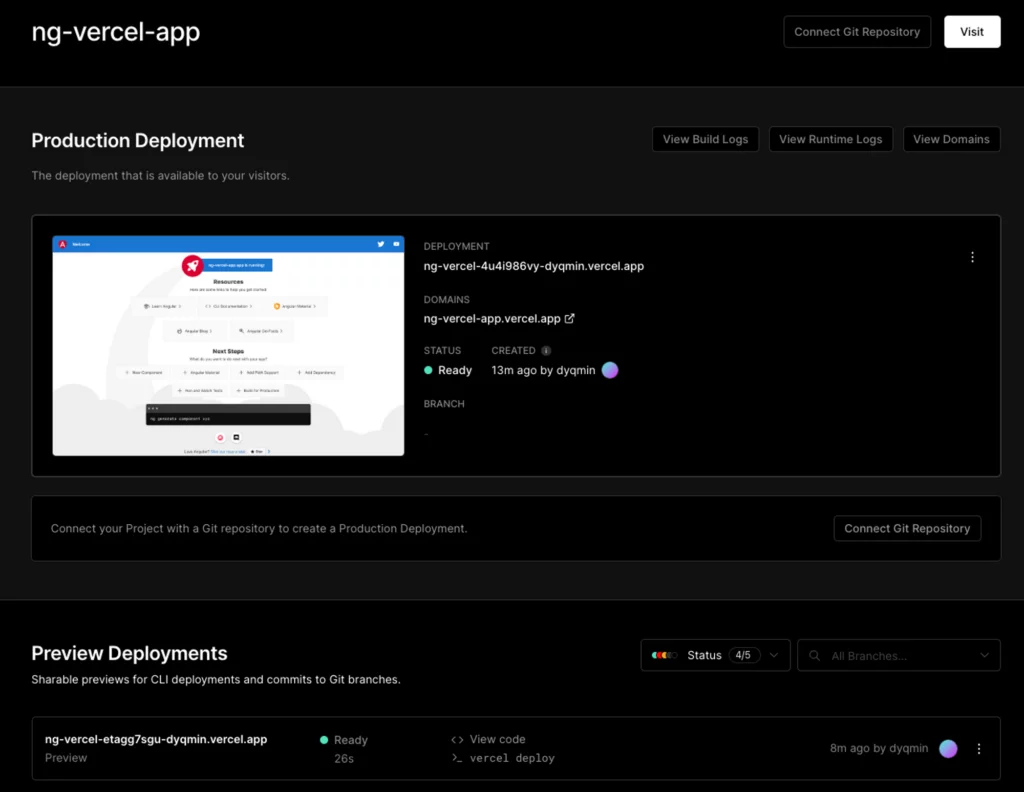 Effortless Angular deployment with Vercel Effortless Angular deployment with Vercel