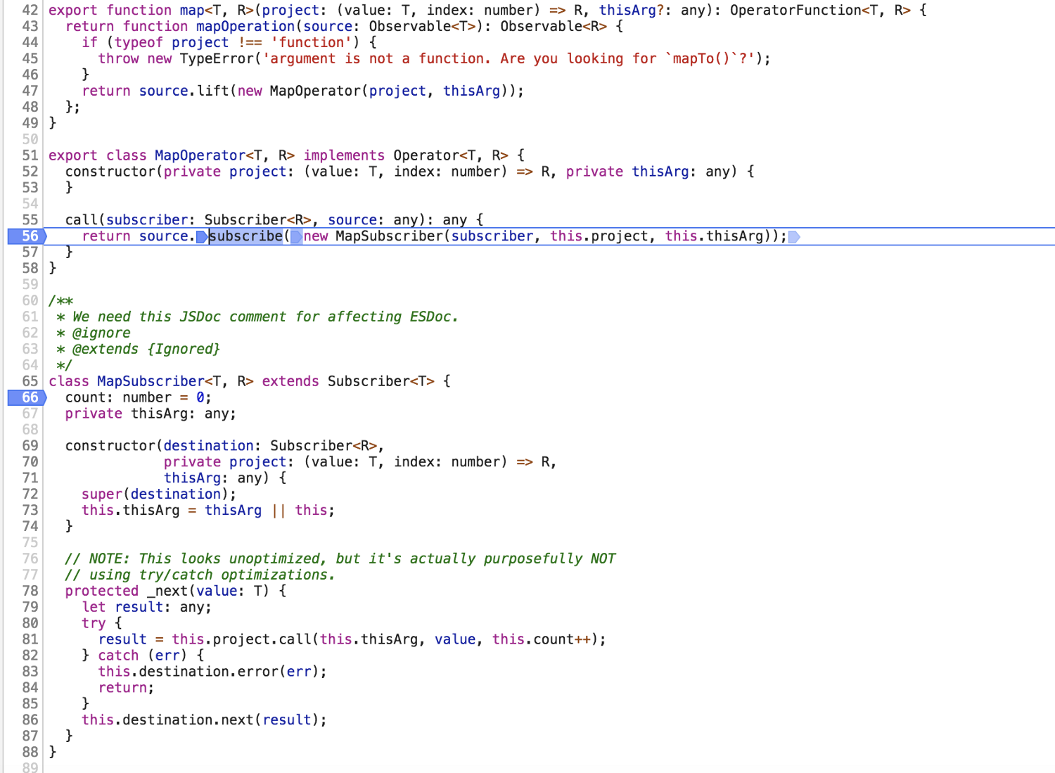Reading the RxJS 6 Sources: Map and Pipe