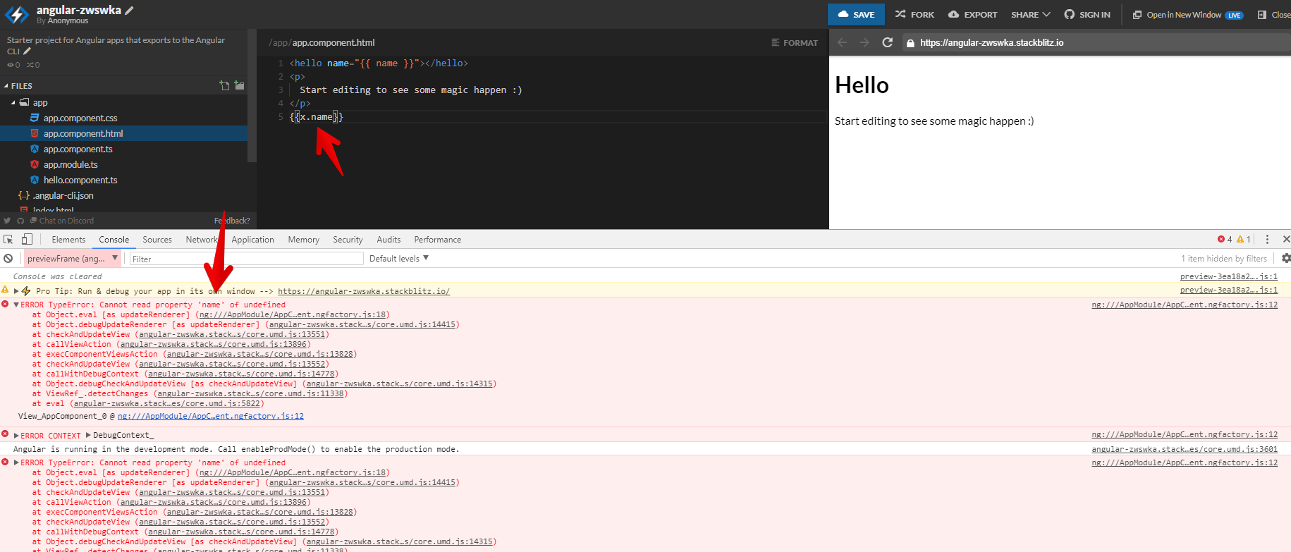 Angular templates - catching error - how to do it like a pro Angular dev